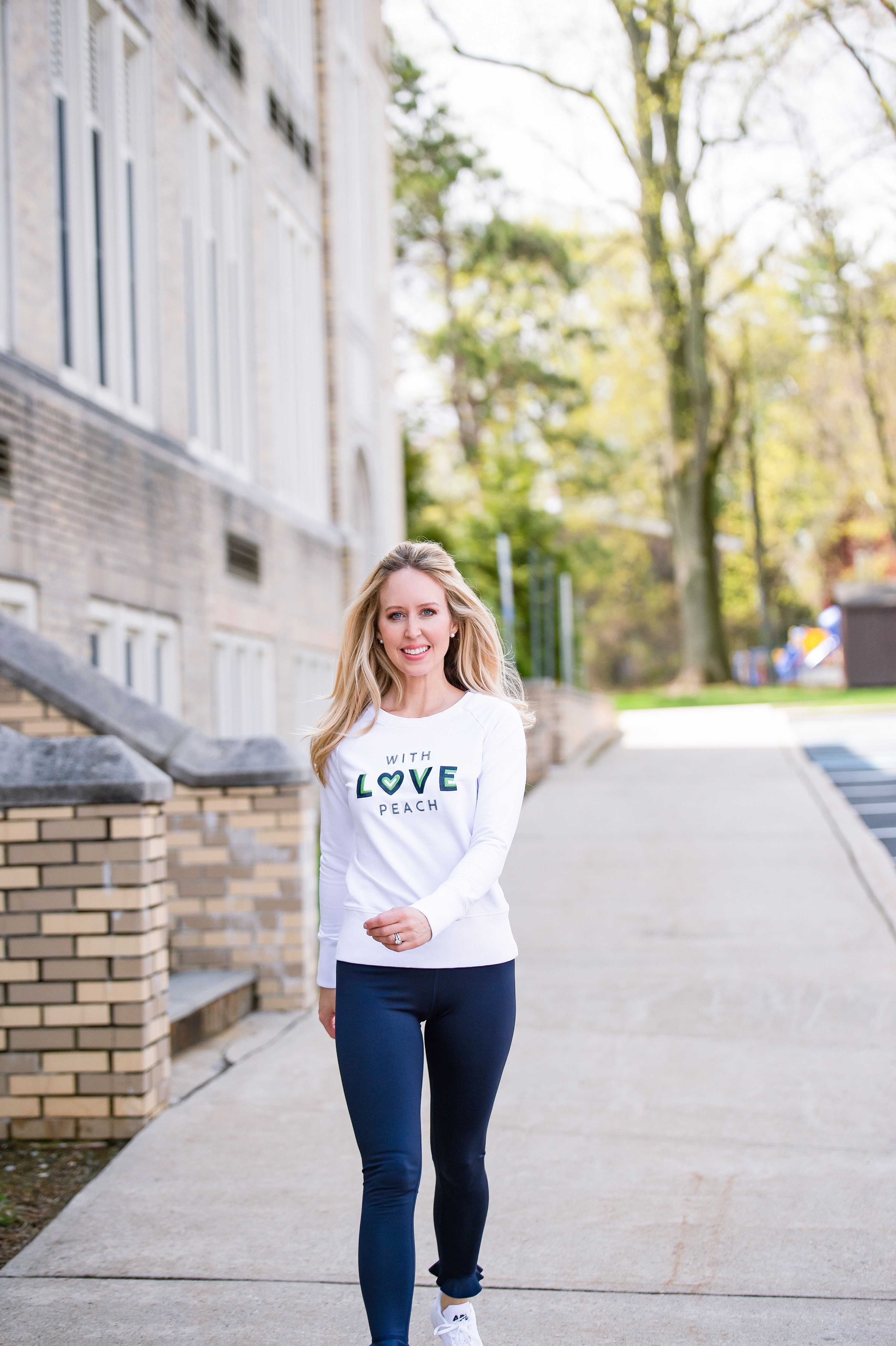 Athleisure Look With Peach Clothing - THE FASHION HOUSE MOM