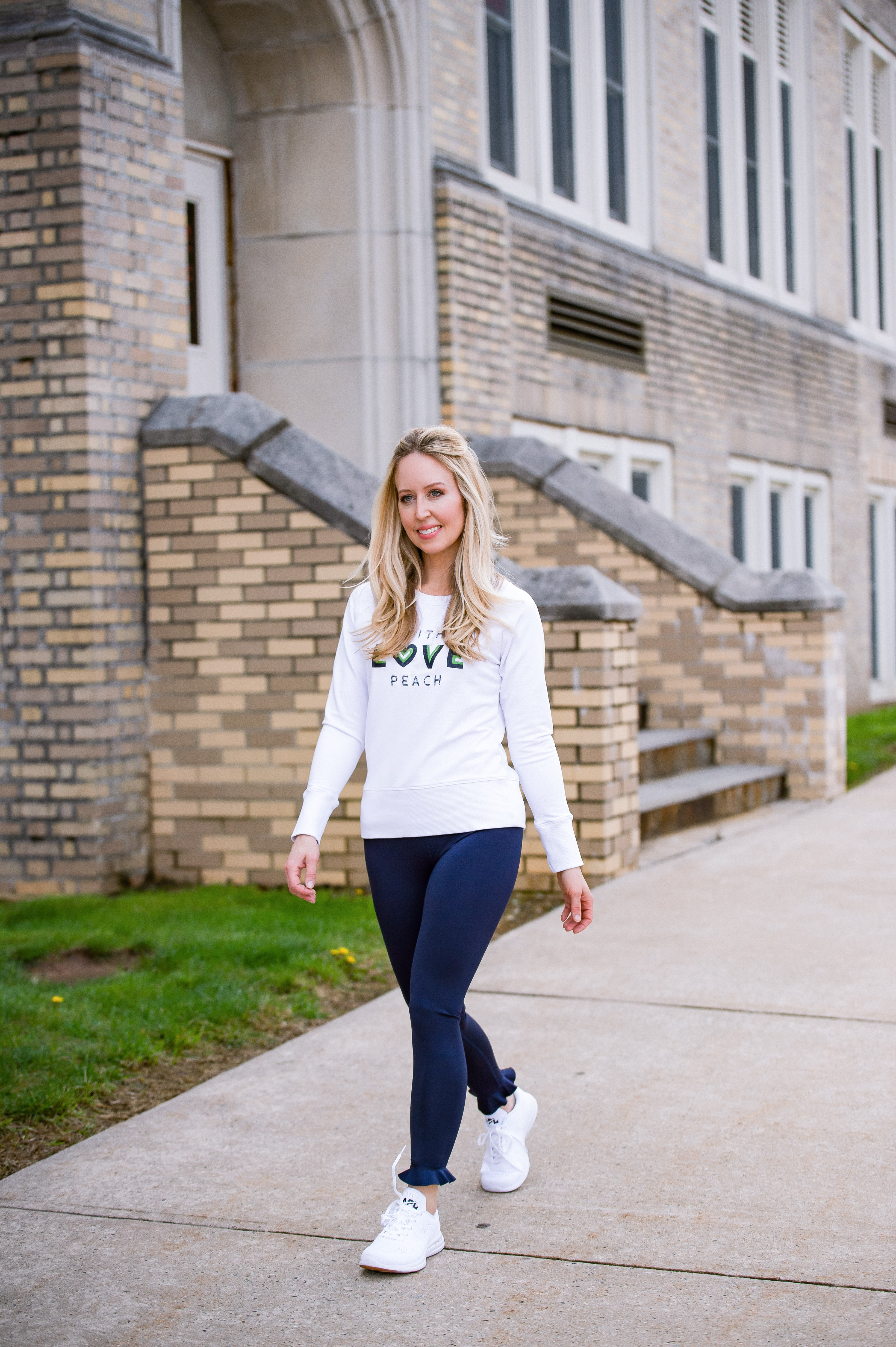 Athleisure Look With Peach Clothing - THE FASHION HOUSE MOM